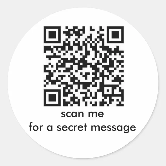Happy Birthday: Secret Message Bar Code Stickers | Zazzle