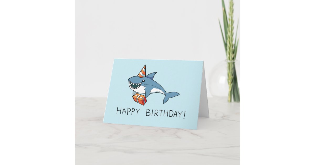 Happy Birthday Shark Card | Zazzle