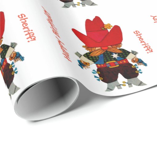 Happy Birthday Sheriff Gift Wrap | Zazzle