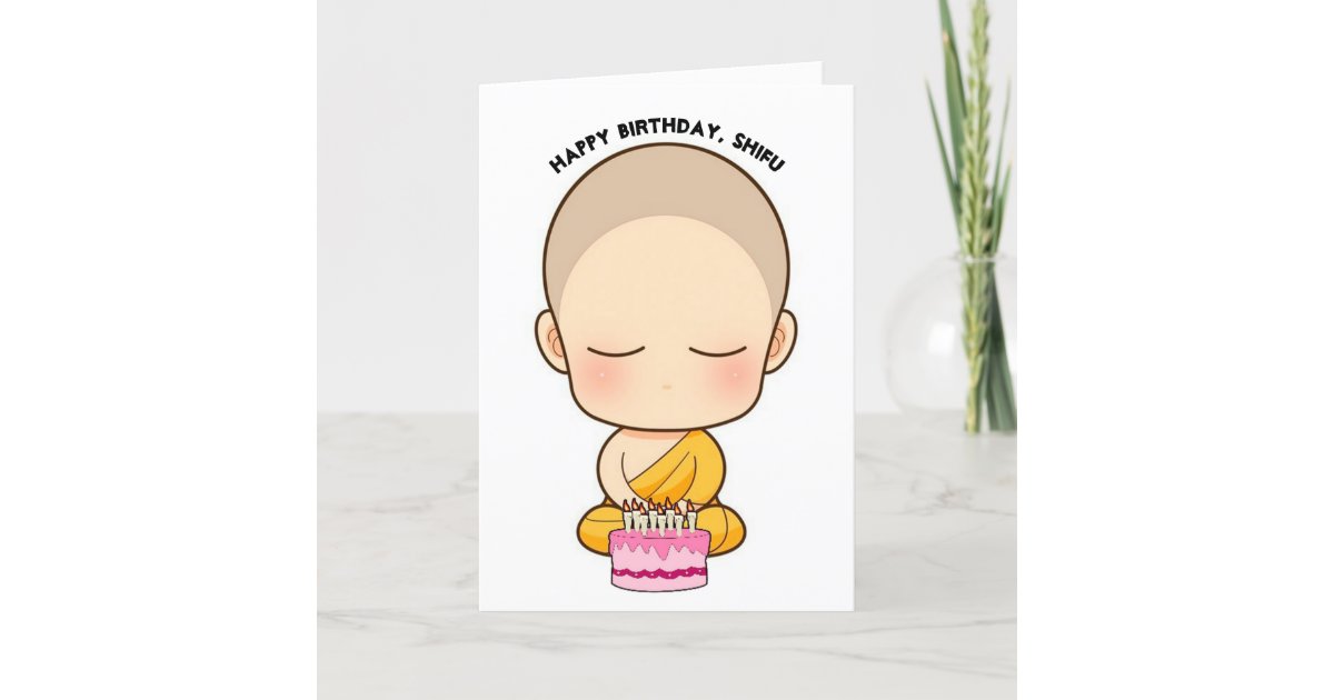 Happy Birthday Shifu Cute Birthday Card | Zazzle