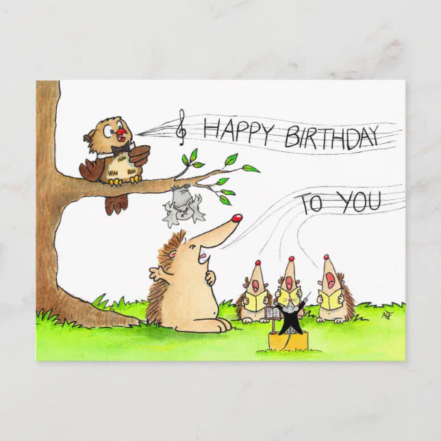 Happy Birthday Singers Postcard | Zazzle