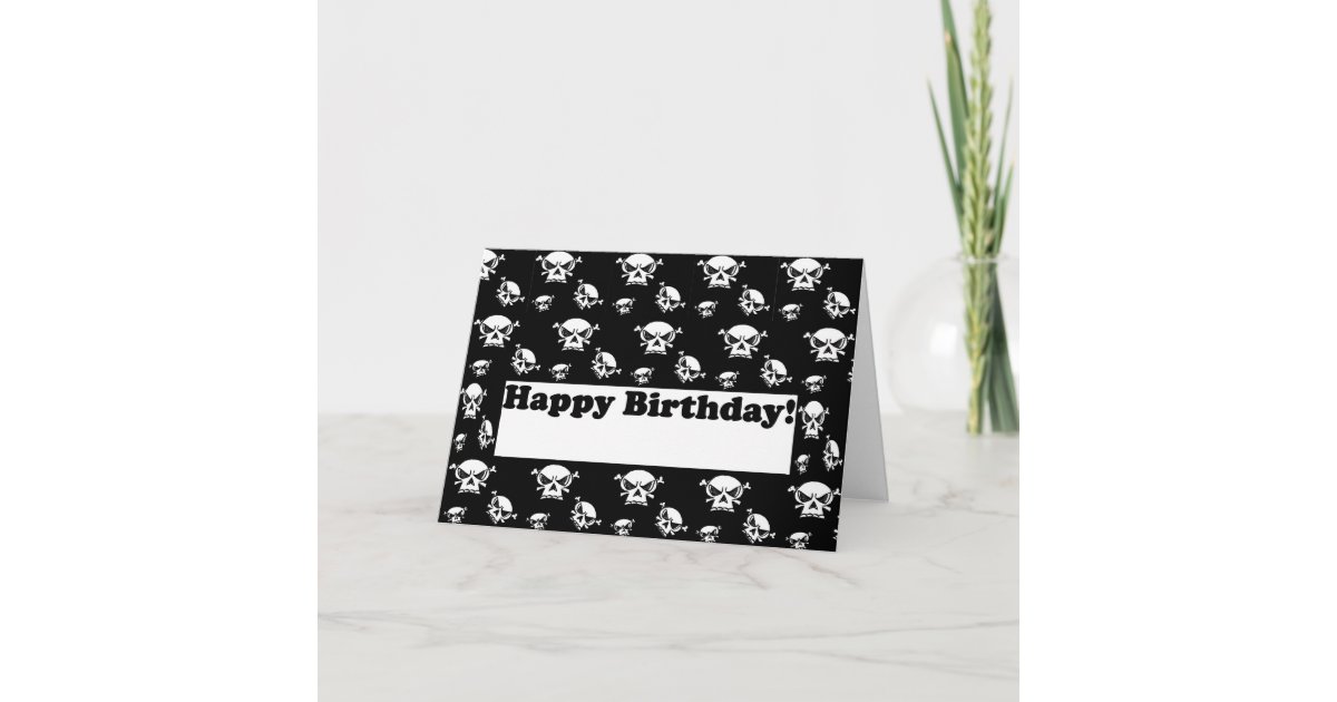 Happy Birthday Skulls Template | Zazzle