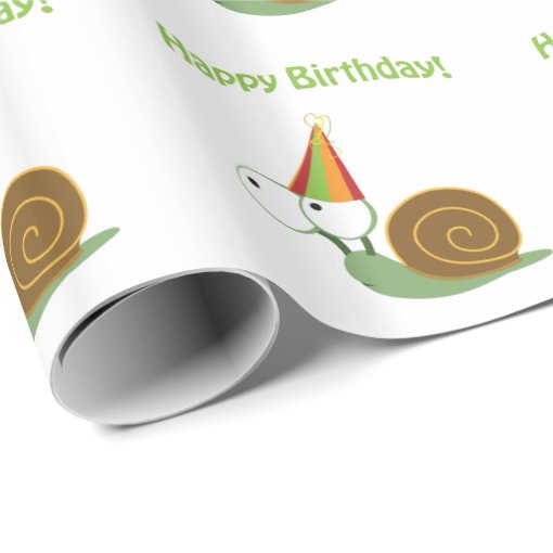 Happy Birthday! Snail Wrapping Paper | Zazzle