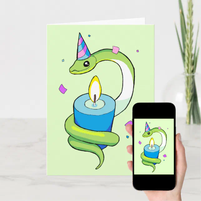 Happy Birthday Snake Card | Zazzle