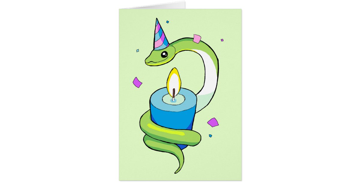 Happy Birthday Snake Card | Zazzle.com