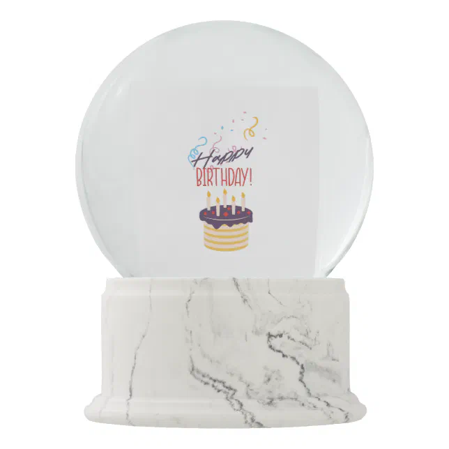 Happy birthday snow globe | Zazzle