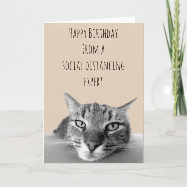 Happy Birthday Social Distancing Card | Zazzle