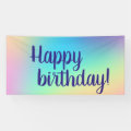 Happy Birthday! Soft Colorful Gradient Banner | Zazzle