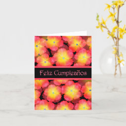 Happy Birthday Spanish w/ blank inside Card | Zazzle