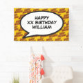 HAPPY BIRTHDAY Speech Bubble Comic Book Banner | Zazzle