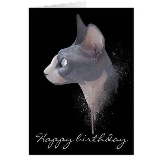 Happy birthday sphynx card | Zazzle.com
