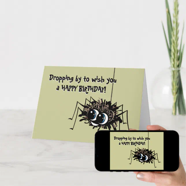 Happy Birthday Spider Card | Zazzle
