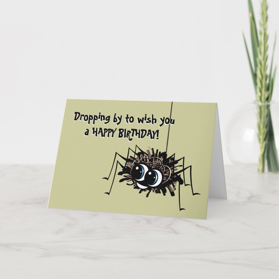 Happy Birthday Spider Card | Zazzle