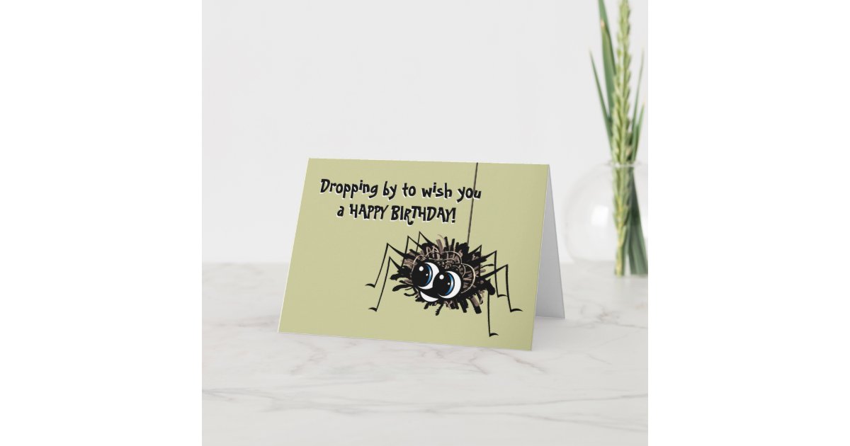 Happy Birthday Spider Card | Zazzle
