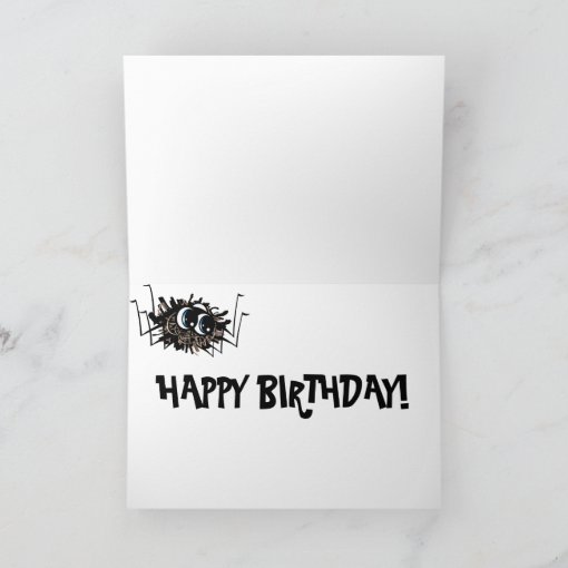 Happy Birthday Spider Card | Zazzle