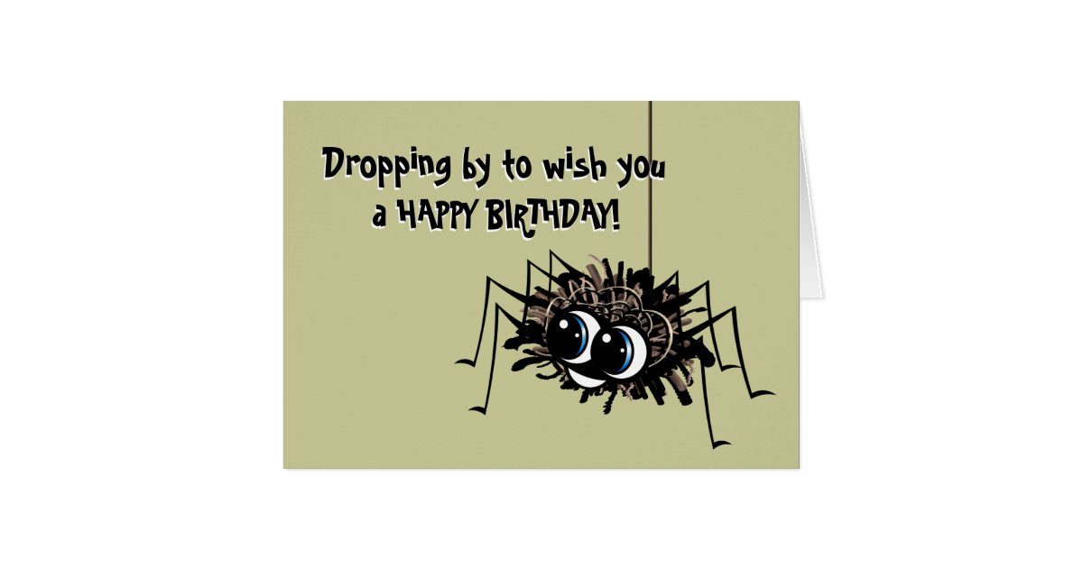 Happy Birthday Spider Card | Zazzle.com
