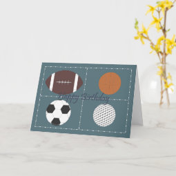 Happy Birthday Sports Themed Card | Zazzle