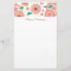 Happy Birthday - Spring Peach Flowers Garden Decor Stationery | Zazzle