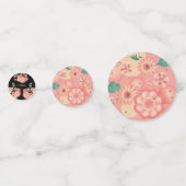 Happy Birthday Spring Peach Flowers Garden Pattern Confetti | Zazzle