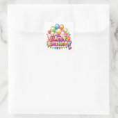 Happy Birthday Square Sticker | Zazzle