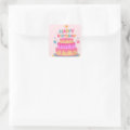Happy Birthday Square Sticker | Zazzle