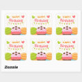 Happy Birthday Square Sticker | Zazzle