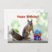 Happy Birthday Squirrel Postcard | Zazzle