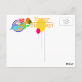 Happy Birthday Star Dinosaur Postcard | Zazzle