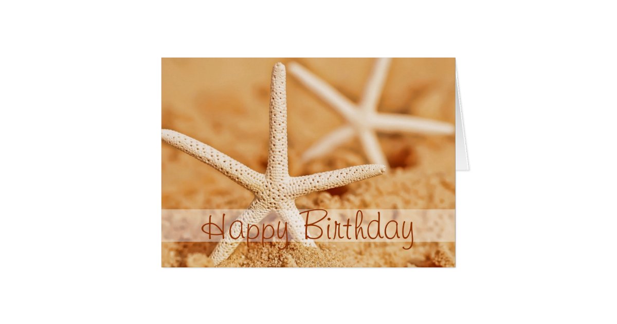 Happy Birthday Starfish Card | Zazzle.com