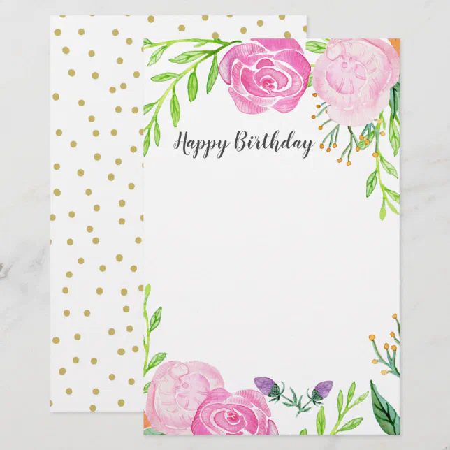 Happy Birthday Stationery | Zazzle
