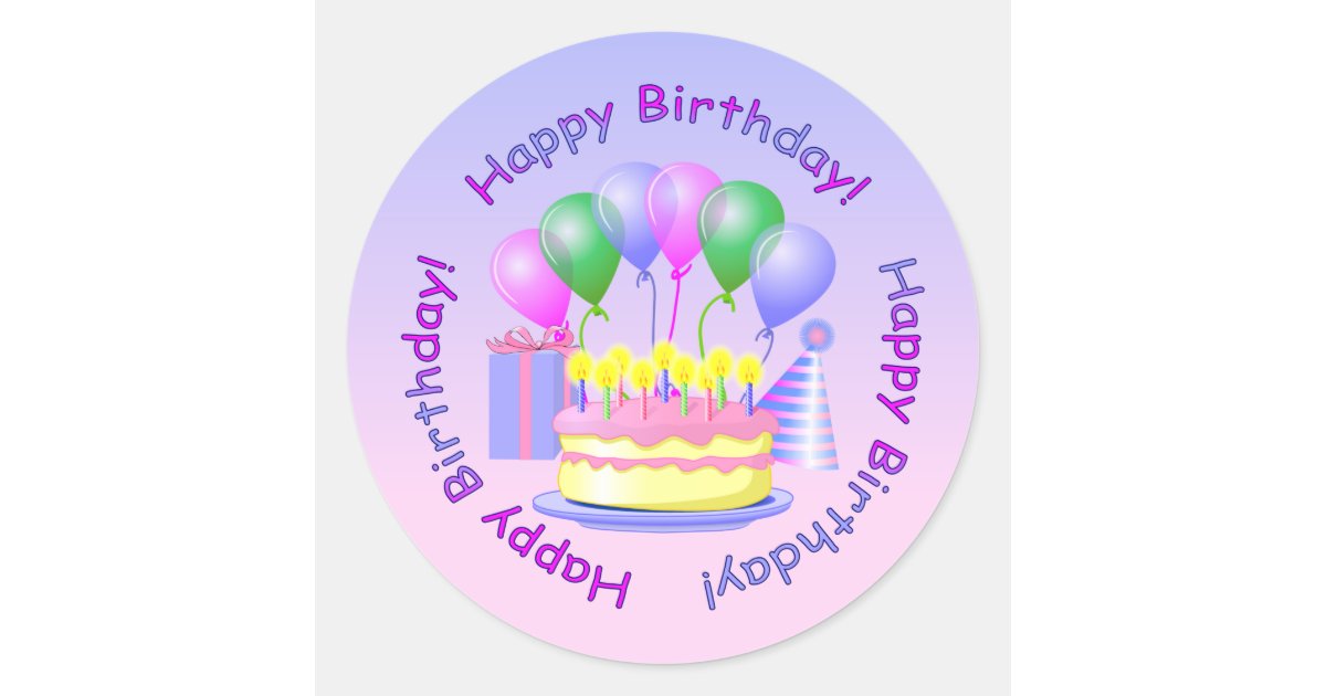Happy Birthday Sticker | Zazzle