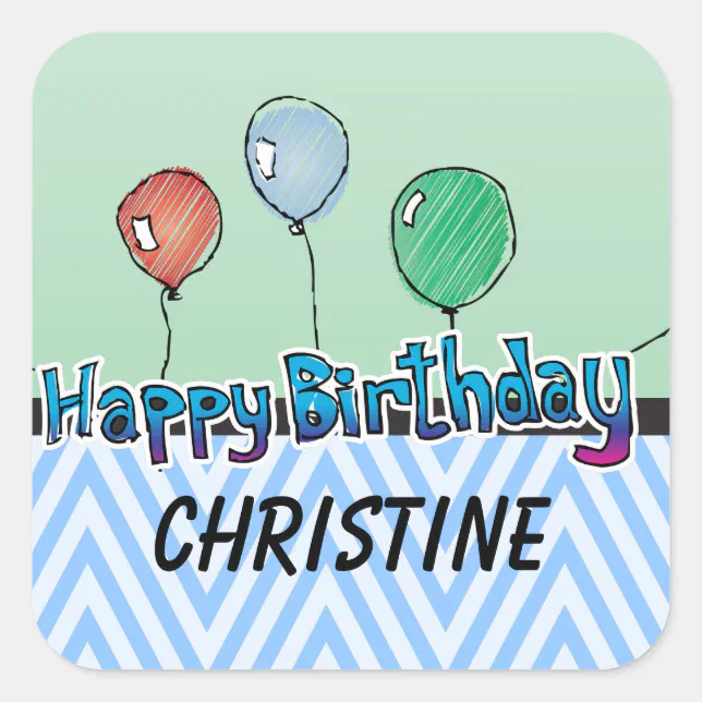 Happy Birthday Sticker Template | Zazzle