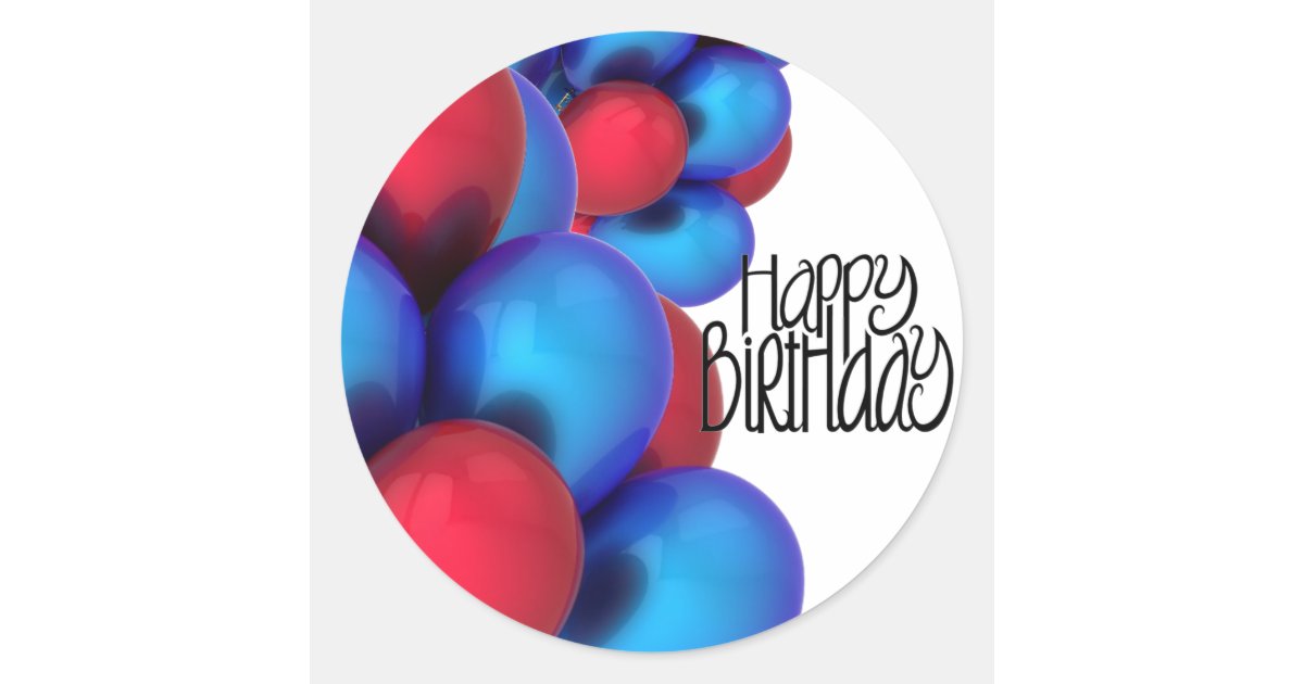 Happy Birthday Stickers and Envelope Seals | Zazzle