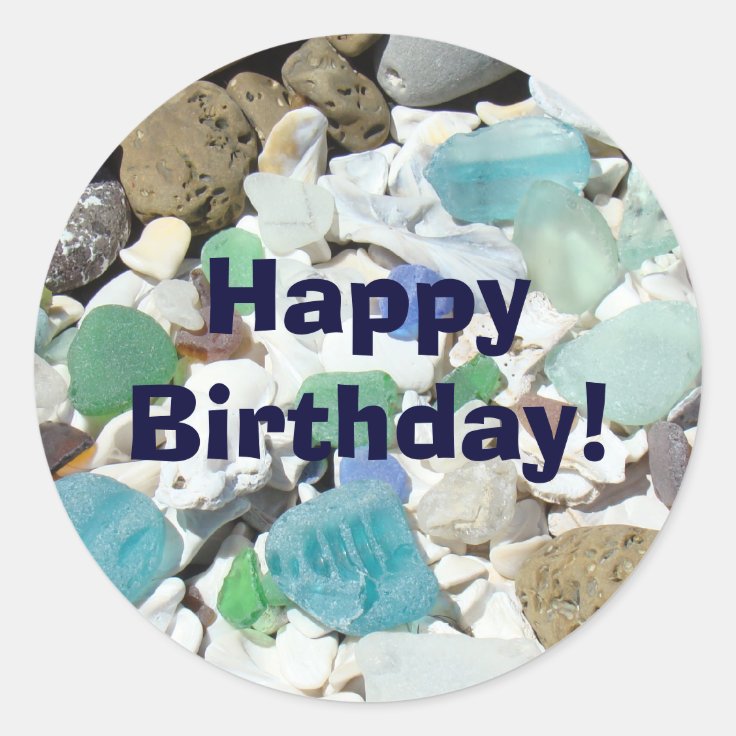 Happy Birthday! stickers envelope seals Invitation | Zazzle