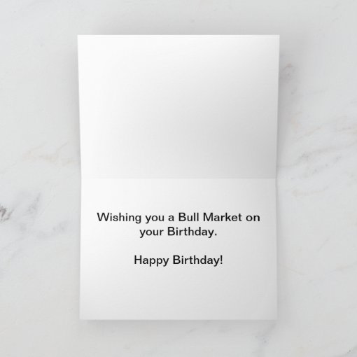 Happy Birthday Stock Trader Financial Services Card | Zazzle