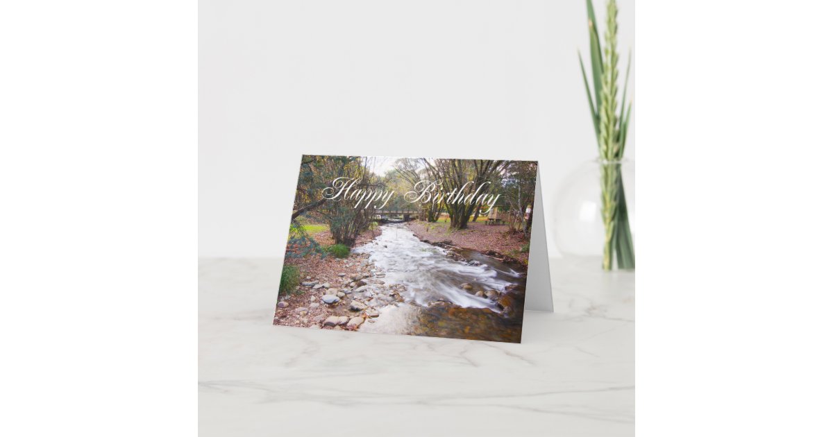 Happy Birthday - stream of river Card | Zazzle.com