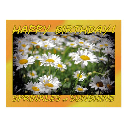 Happy Birthday Sunshine Postcard | Zazzle.com