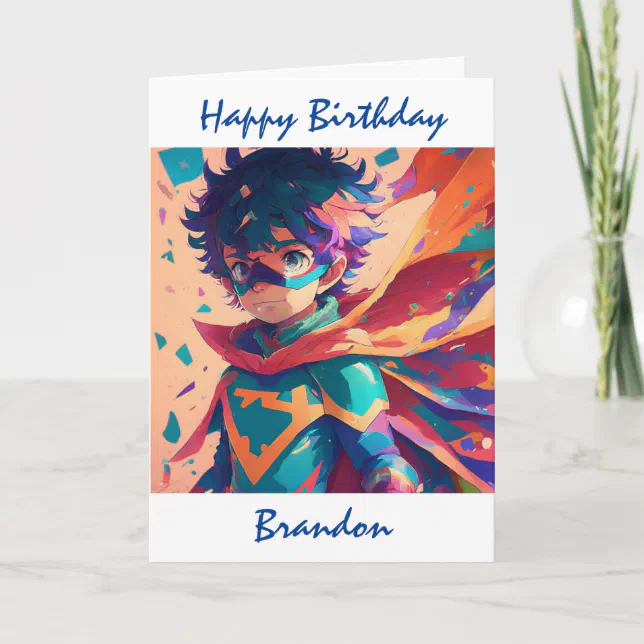 Happy Birthday Superhero Themed Personalized Card | Zazzle