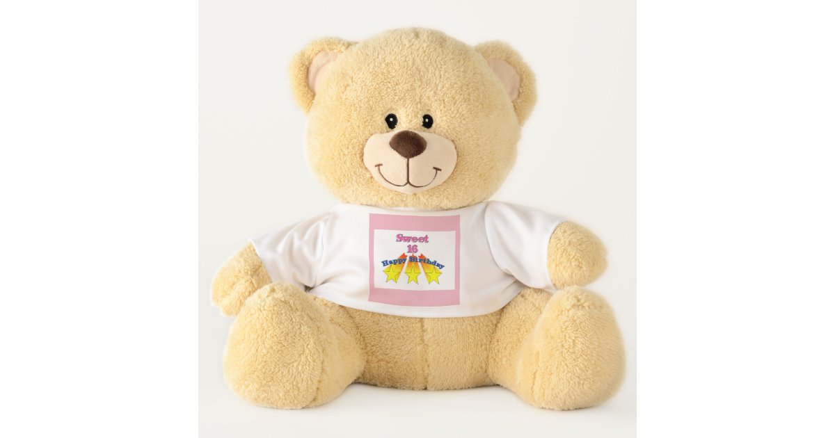 Happy Birthday Sweet 16-year-old Teddy Bear | Zazzle