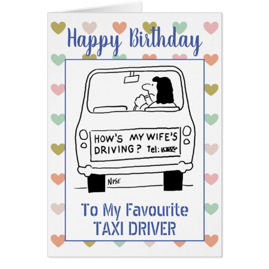 Happy Birthday Taxi Driver | Zazzle.com