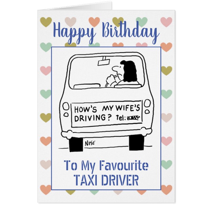 Happy Birthday Taxi Driver | Zazzle