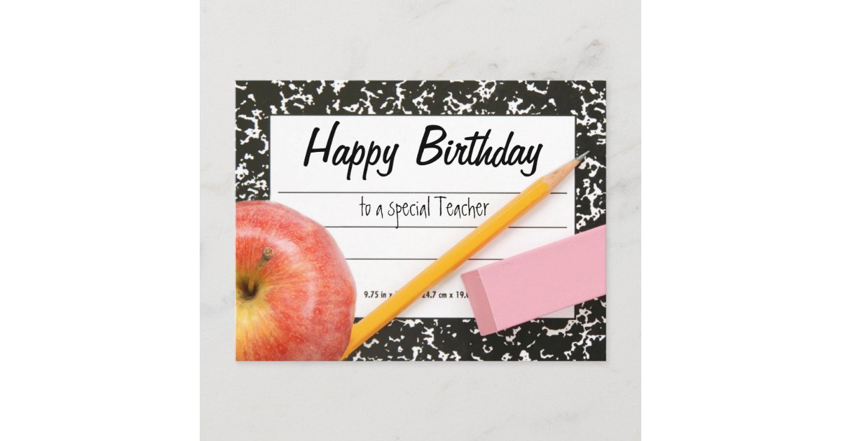 Happy Birthday Teacher Postcard | Zazzle