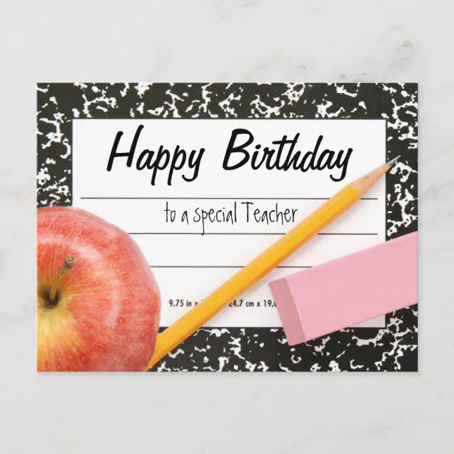 Happy Birthday Teacher Postcard | Zazzle