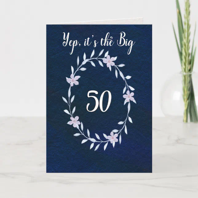 Happy Birthday the Big 50th Card | Zazzle