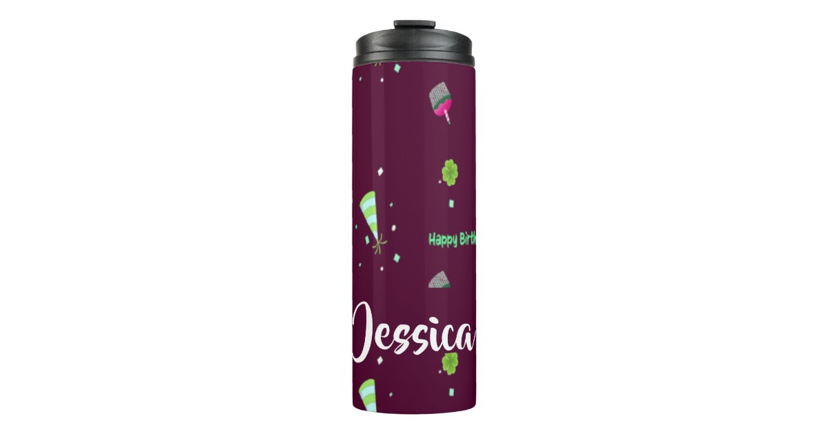 Happy birthday thermal tumbler | Zazzle