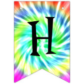Happy Birthday Tie Dye Design Bunting Flags Banner | Zazzle