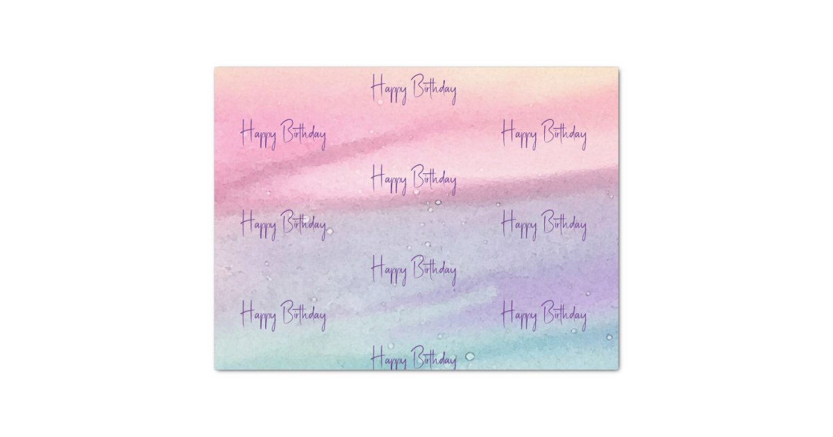 Happy Birthday Tissue Paper | Zazzle