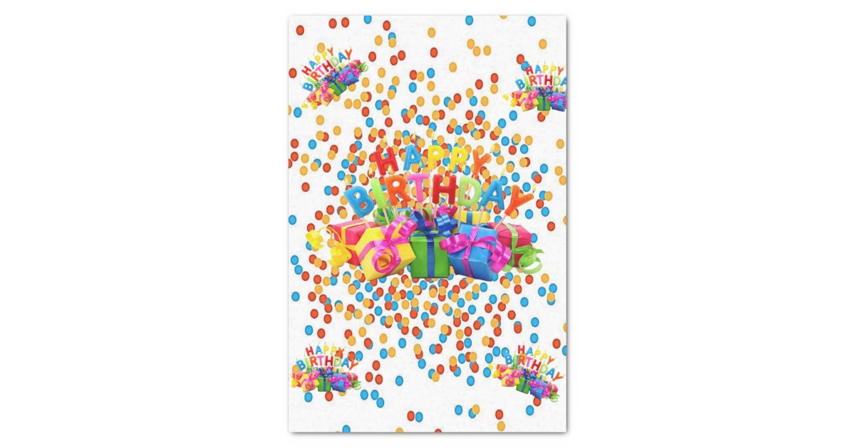 Happy Birthday Tissue Paper | Zazzle