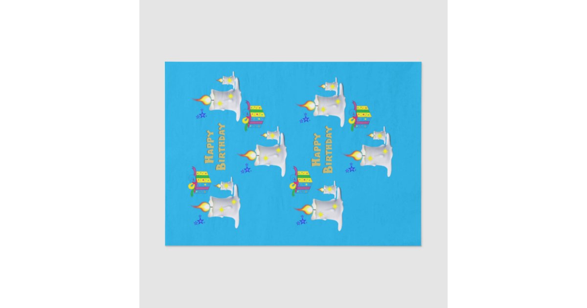 Happy Birthday Tissue Paper Candles | Zazzle