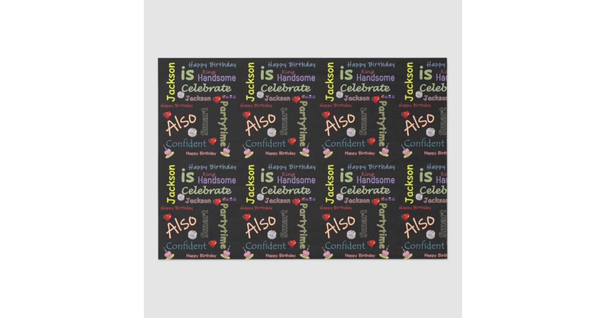 Happy Birthday Tissue Paper Jackson | Zazzle